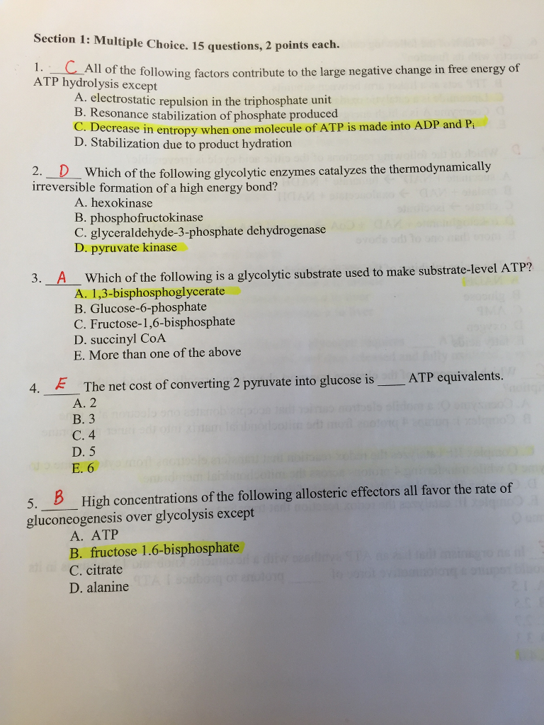 Solved Biochemistry. Can you explain how to solve these | Chegg.com
