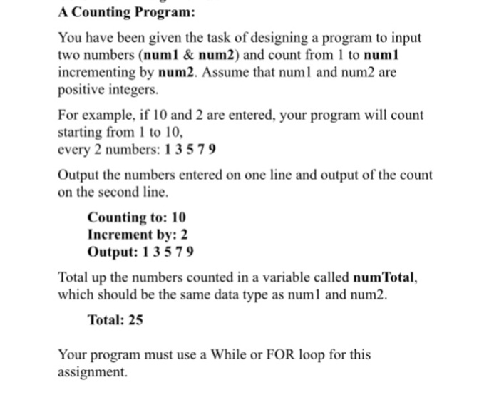 Solved You have been given the task of designing a program | Chegg.com