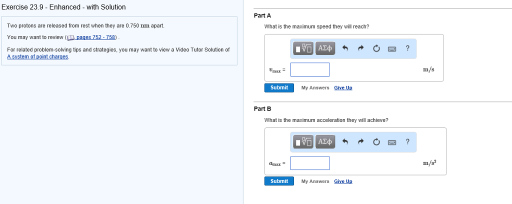 Solved Two protons are released from rest when they are | Chegg.com