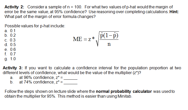 Solved Consider a sample of n = 100. For what two values of | Chegg.com