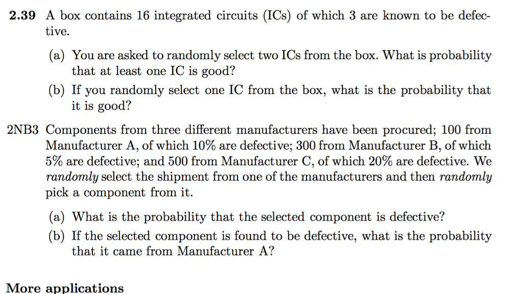 Solved A box contains 16 integrated circuits (ICs) of which | Chegg.com