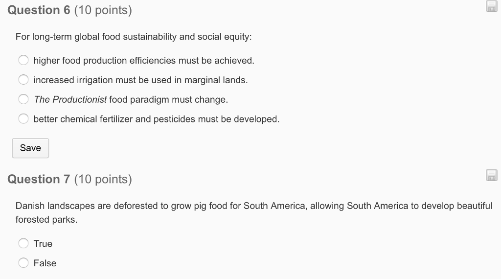 Solved Question 6 (10 points) For long-term global food | Chegg.com