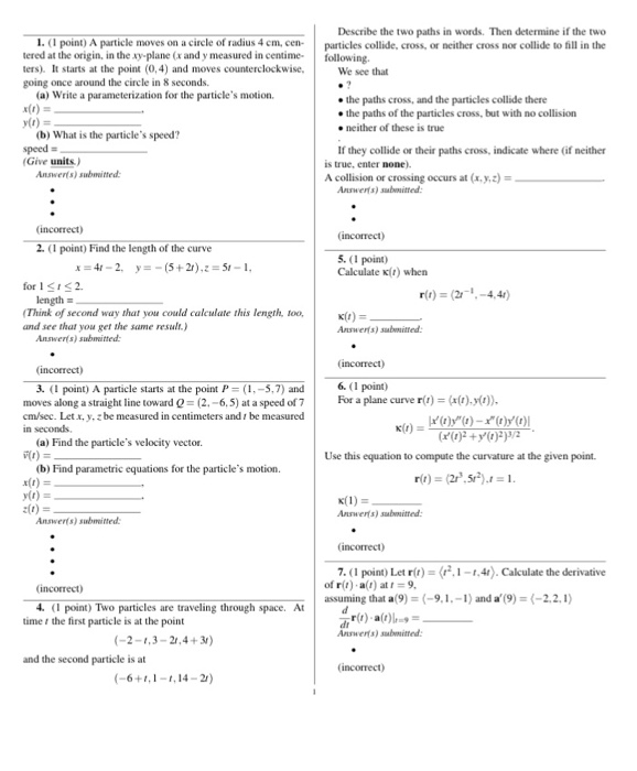 A particle moves on a circle of radius 4 cm, centered | Chegg.com