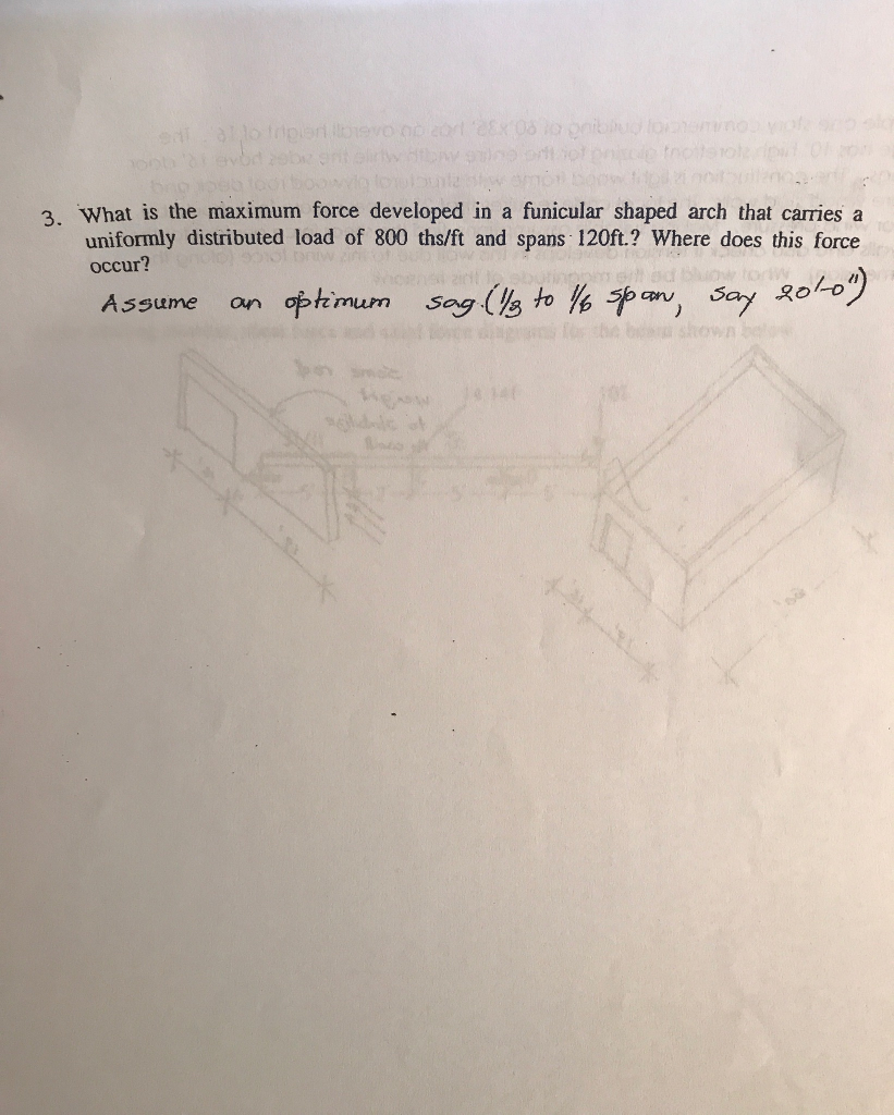 Solved 3. What is the maximum force developed in a funicular | Chegg.com