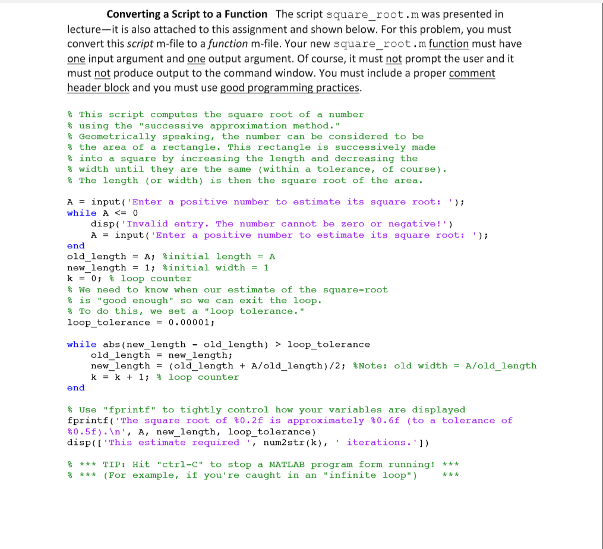Solved Converting A Script To A Function The Script 3516