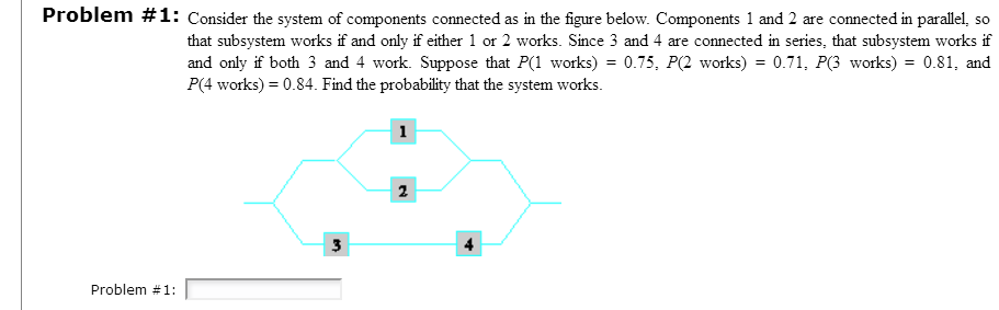 Solved Consider the system of component connected as in the | Chegg.com