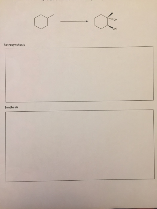 Solved Retrosynthesis Synthesis | Chegg.com