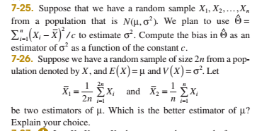 Solved Suppose that we have a random sample X_1, X_2, ..., | Chegg.com