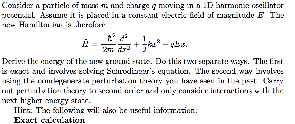 Solved Consider a particle of mass m and charge q moving in | Chegg.com