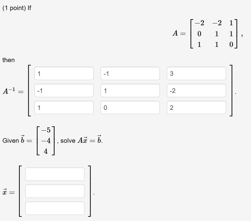 Solved How do I find Ax = b given both A and B. (How do I | Chegg.com