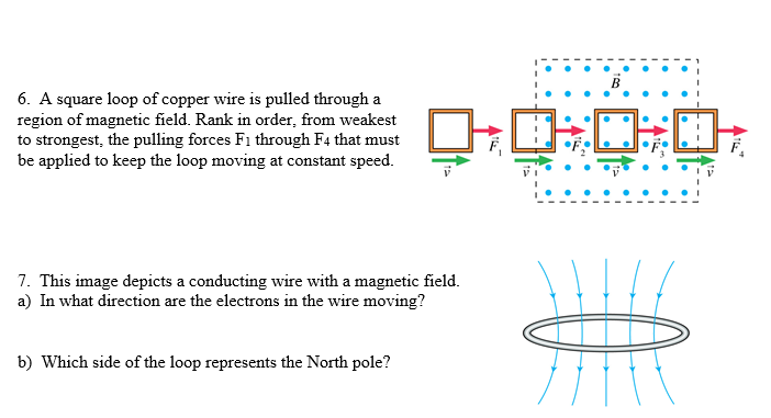 Solved A square loop of copper wire is pulled through a | Chegg.com