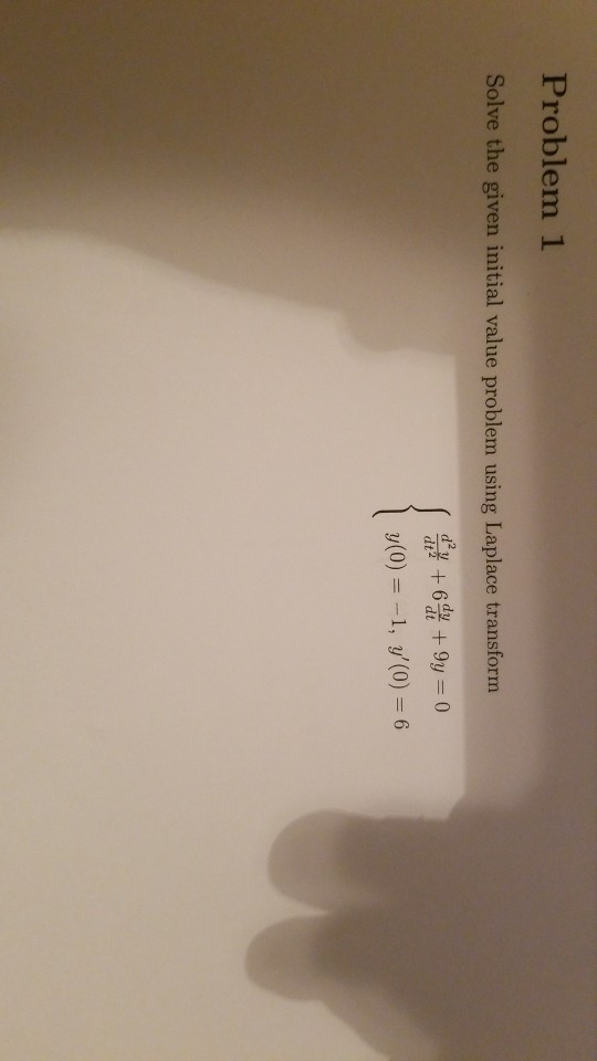 Solved Problem 1 Solve The Given Initial Value Problem Using 3905