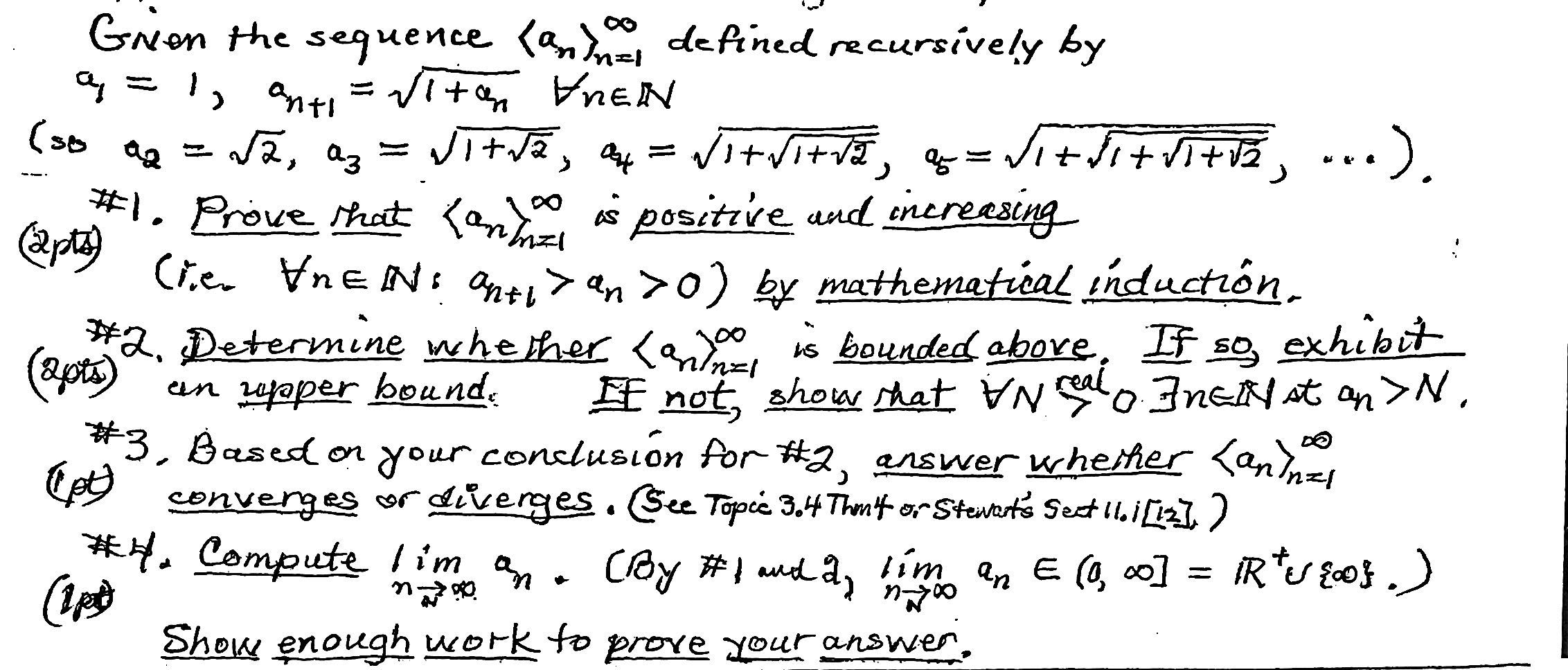 Solved Given the sequence