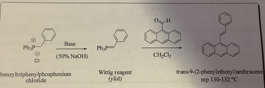 Solved Base Ph3P- (50% NaOH) enzyl triphenylphosphonium | Chegg.com