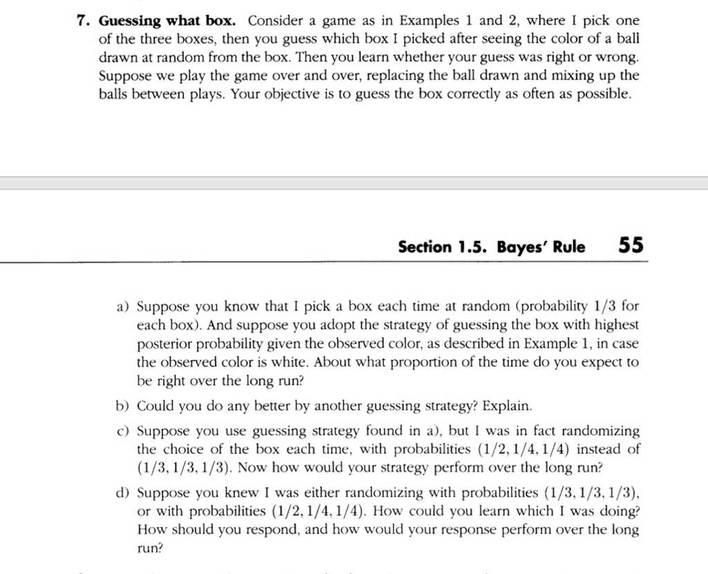 Solved Consider a game as in Examples 1 and 2, where I pick | Chegg.com