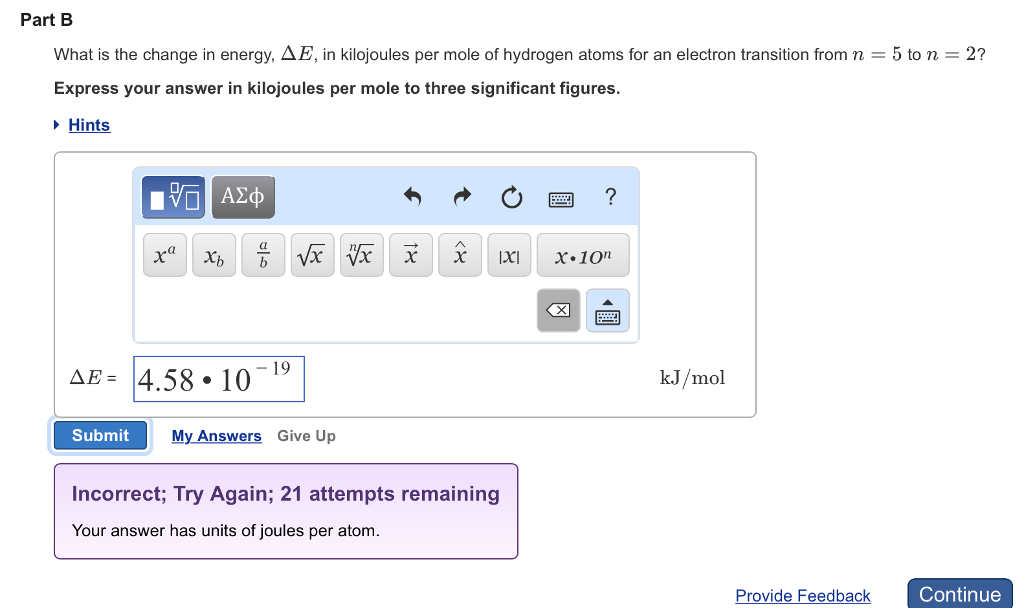 Solved Part B What Is The Change In Energy In Kilojoules Chegg solved-part-b-what-is-the-change-in-energy-in-kilojoules-chegg
