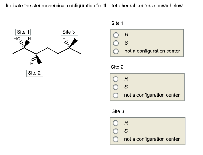 Solved Indicate the stereochemical configuration for the | Chegg.com