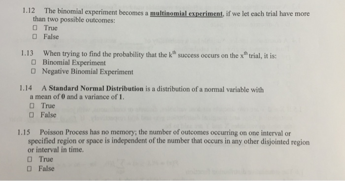 Solved The binomial experiment becomes a multinomial | Chegg.com