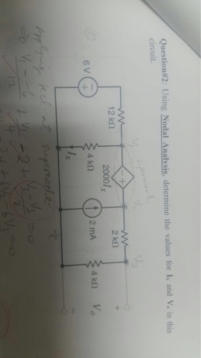 Solved Using Nodal Analysis, determine the value for I_x | Chegg.com Solved Using Nodal Analysis, determine the value for I_x | Chegg.com