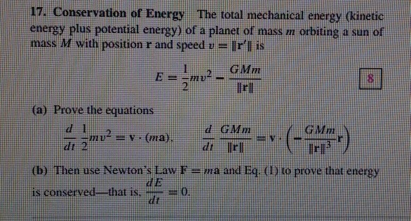 Solved 17. Conservation of Energy The total mechanical | Chegg.com