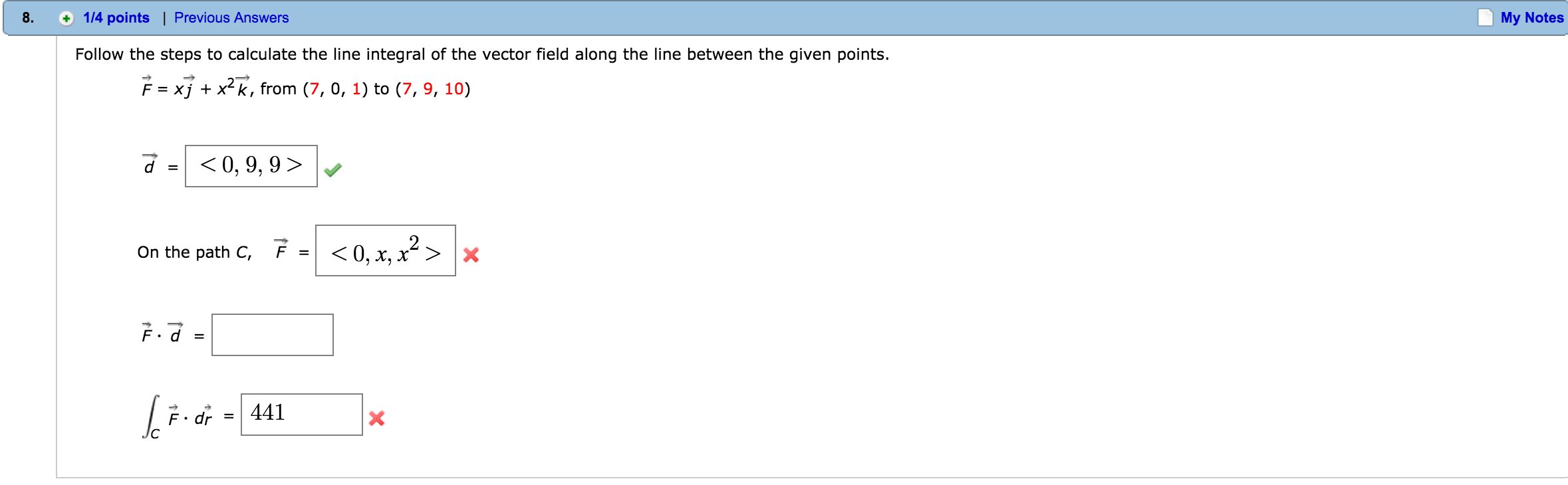 Solved Follow the steps to calculate the line integral of | Chegg.com