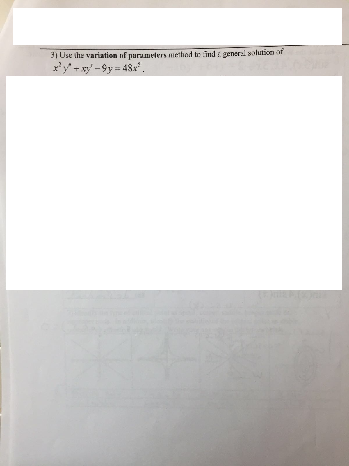 Solved Use the variation of parameters method to find a | Chegg.com