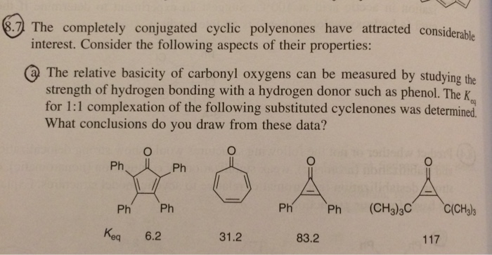 Solved The completely conjugated cyclic polyenones have | Chegg.com