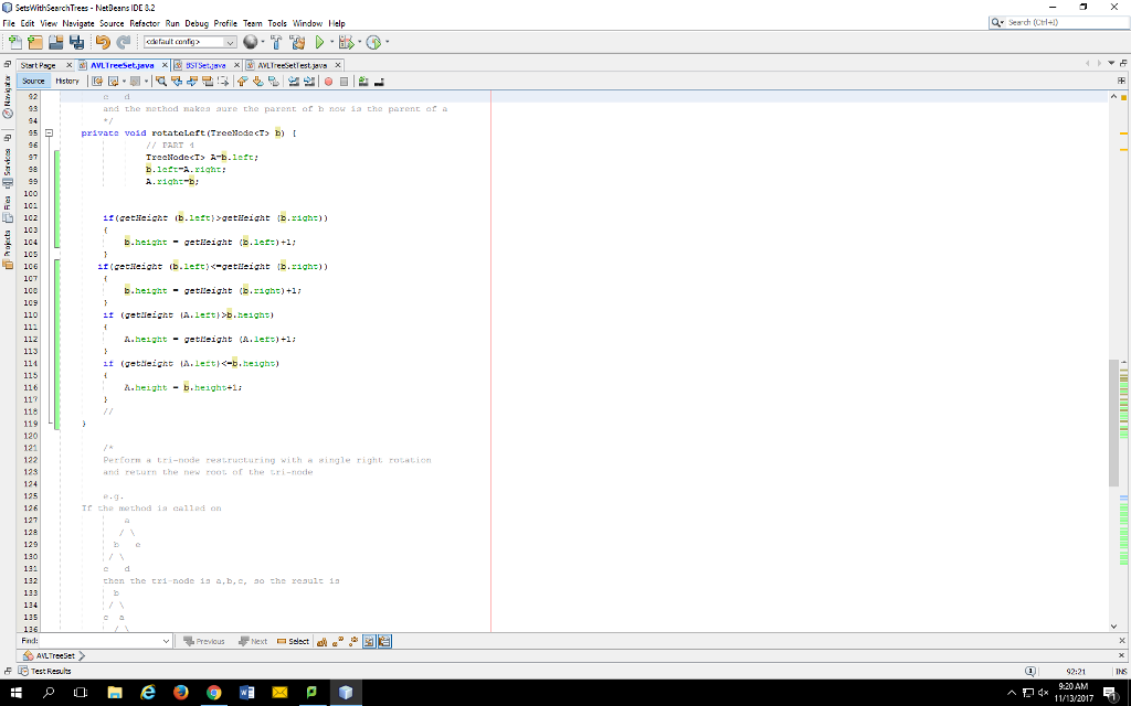 Solved What's wrong with my rotate left? I am not allowed | Chegg.com