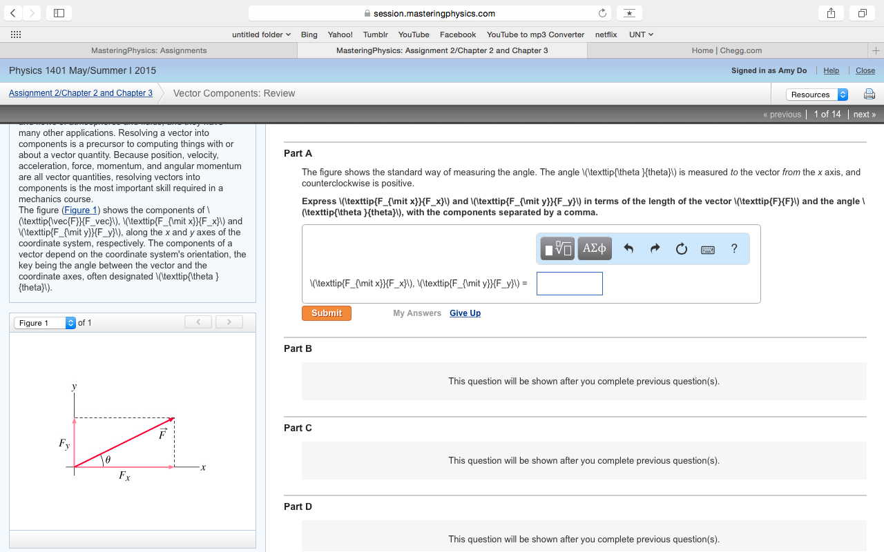 Solved many other applications. Resolving a vector into | Chegg.com
