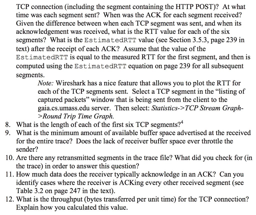 Solved This is what we're looking for a series of TCP | Chegg.com