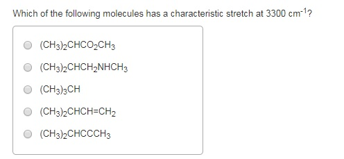 Solved Which of the following molecules has a characteristic | Chegg.com