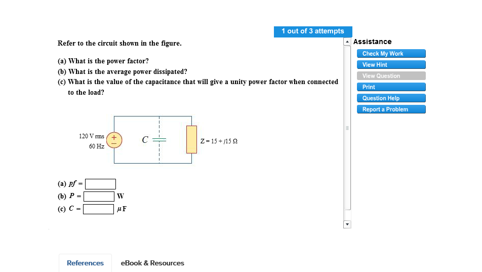 Solved: What Is The Power Factor? What Is The Average Powe... | Chegg.com