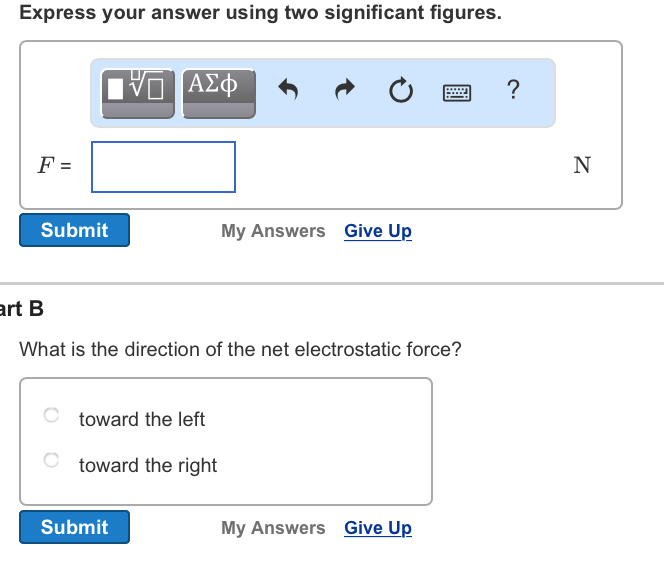Solved Find the magnitude of the net electrostatic force on | Chegg.com