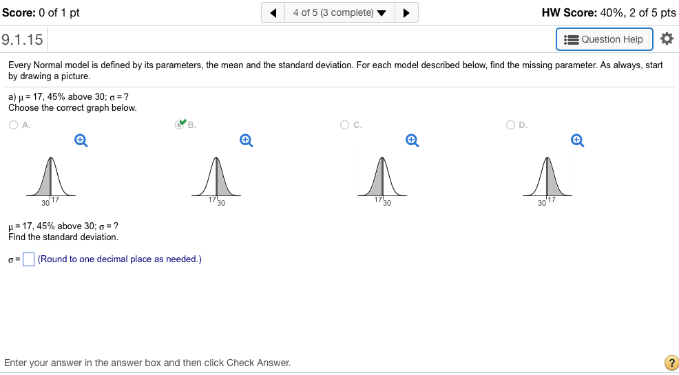 Solved Every Normal model is defined by its parameters, the | Chegg.com