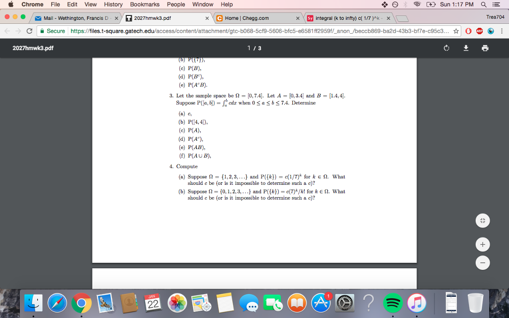 Solved 6 Sun 1:17 PM E Chrome File Edit View History | Chegg.com