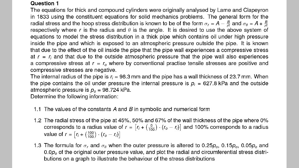Solved Question 1 The equations for thick and compound | Chegg.com