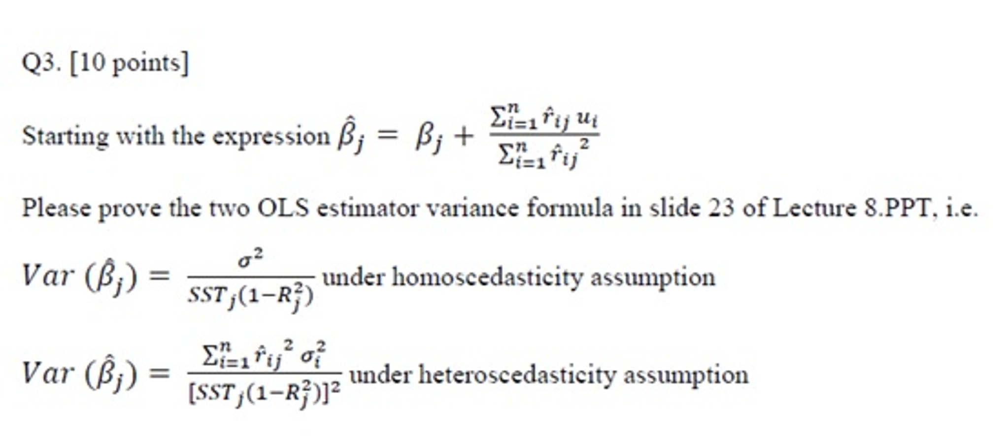 Q3. [10 points] I-1 rii ui Starting with the | Chegg.com