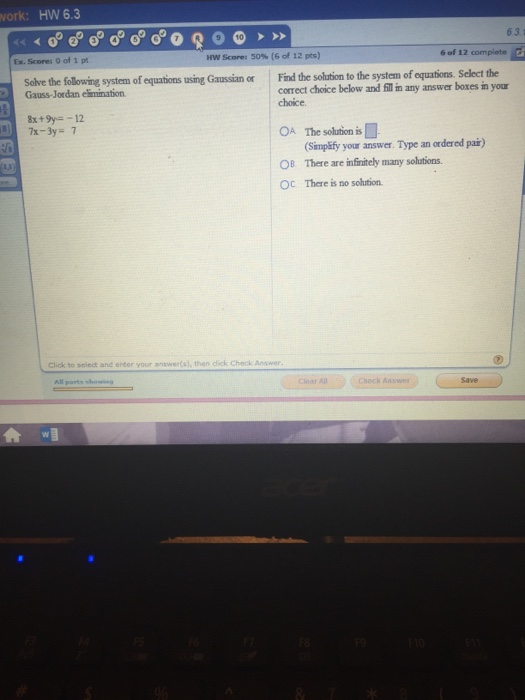 Solved Solve the flowing system of equations using Gaussian | Chegg.com