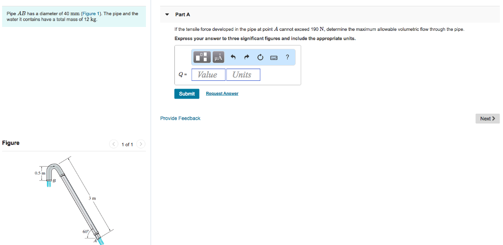 Solved Pipe AB has a diameter of 40 mm (Figure 1). The pipe | Chegg.com