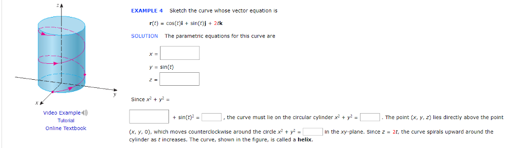 Solved EXAMPLE 4 Sketch the curve whose vector equation is | Chegg.com