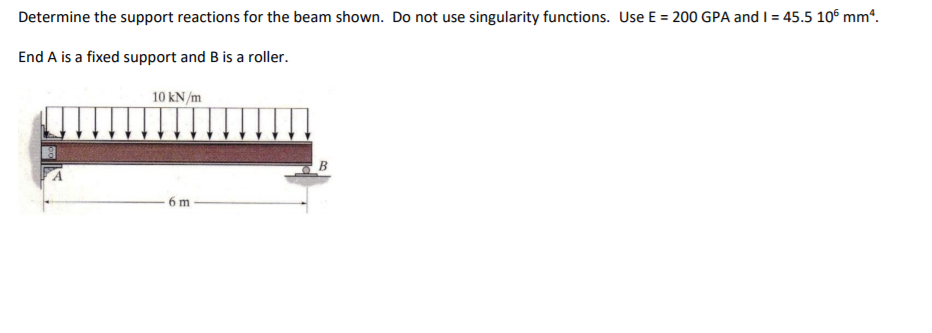 Solved Determine the support reactions for the beam shown. | Chegg.com
