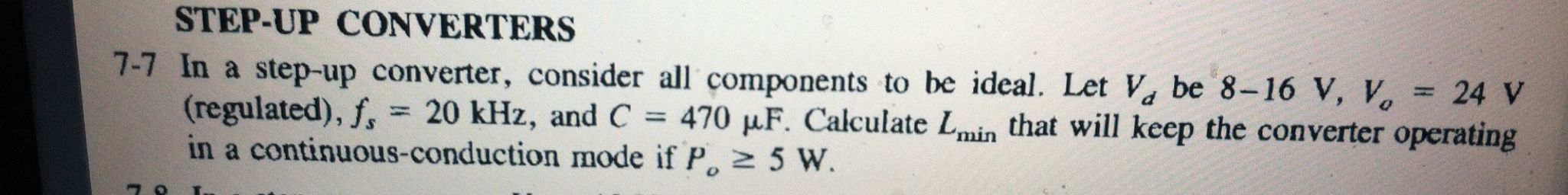 Solved In a step-up converter, consider all components to be | Chegg.com