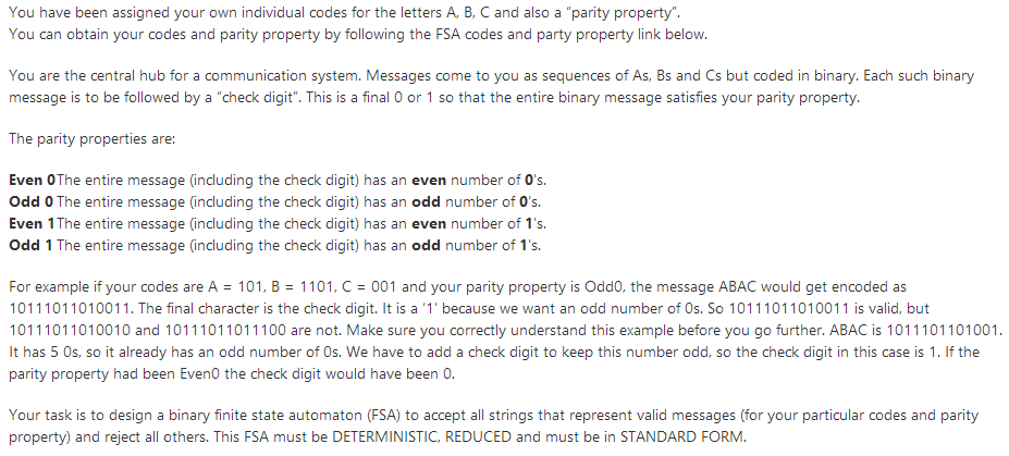 Your individual codes and parity property are 0101 | Chegg.com