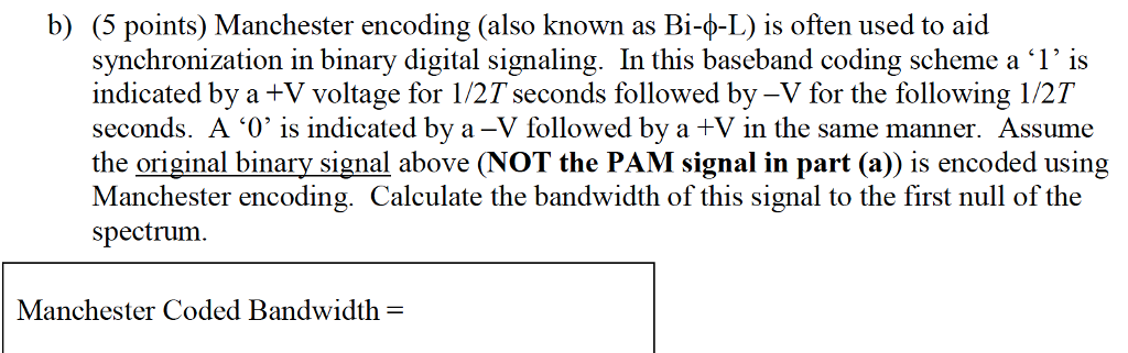 Solved A typical NRZ-L line code for digital baseband | Chegg.com