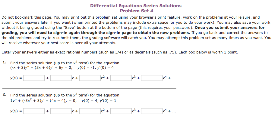 Solved Find the series solution (up to the x^4 term) for the | Chegg.com