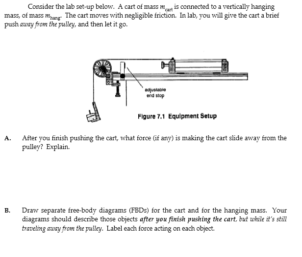Solved A. After you finish pushing the cart, what force (if | Chegg.com