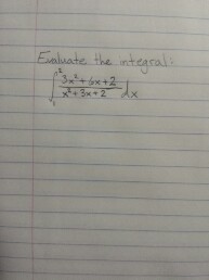 Solved Evaluate the integral integral_1^2 3x^2 + 6x +2/x^2 | Chegg.com