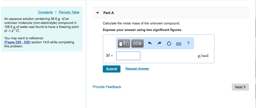 Solved Constants| Periodic Table Part A An aqueous solution | Chegg.com