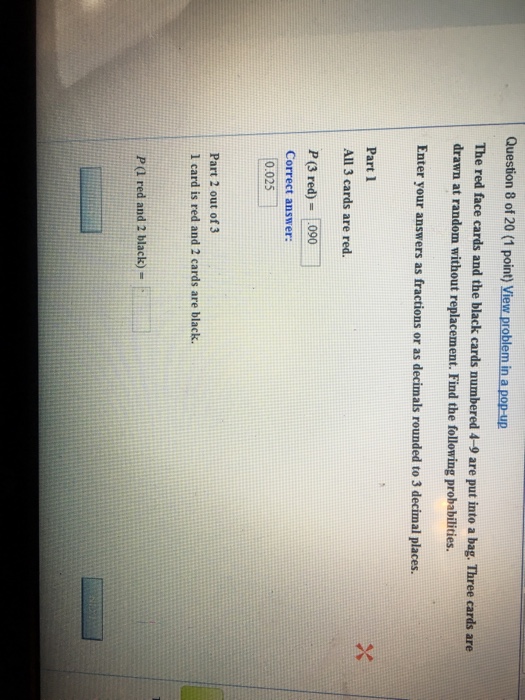 Solved The red face cards and the black cards numbered 4-9 | Chegg.com