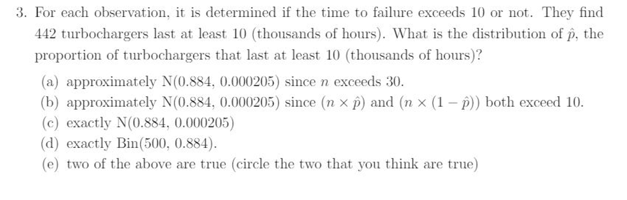 For each observation, it is determined if the time to | Chegg.com